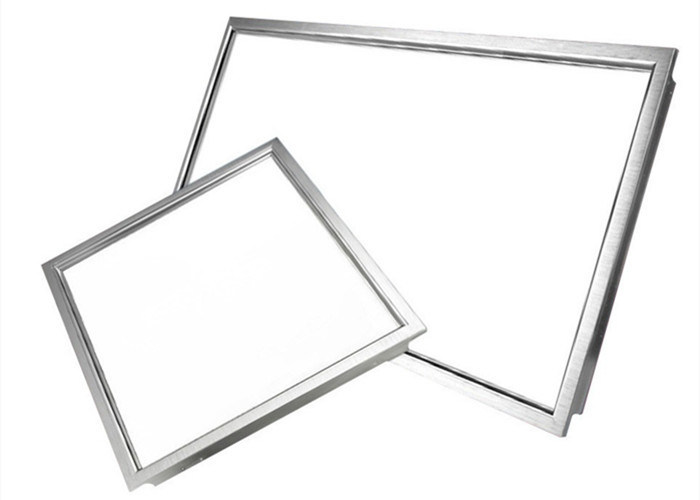 Dimmable 600X600 Flat LED Panel Lights Silver Frame For Indoor Office