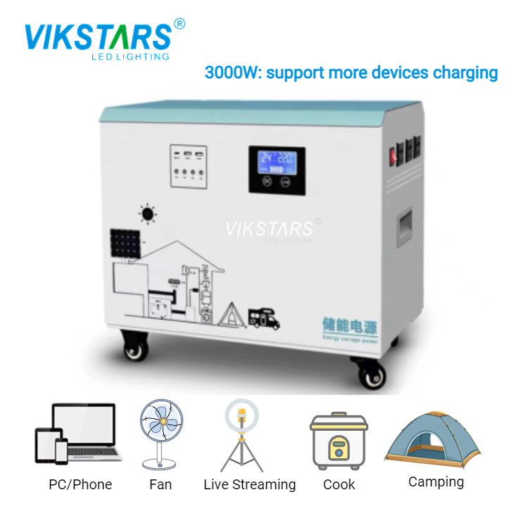 White Color 3000W Portable Power Station Storage Power Station For ...
